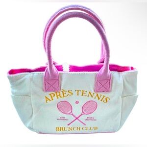 Wildfox | Bags | Wildfox Pink And White Apres Tennis Bag | Poshmark